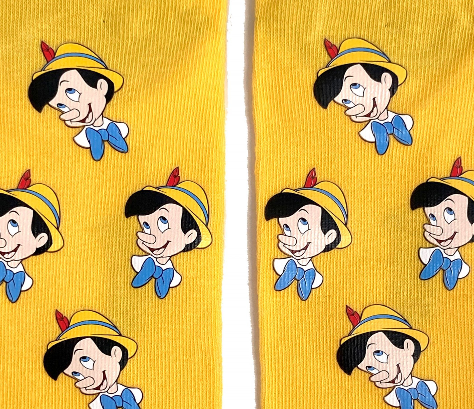 Ladies Bright Yellow Pinocchio Shoe Liners Socks 4-8 UK / 37-42 Eur / 6 ...